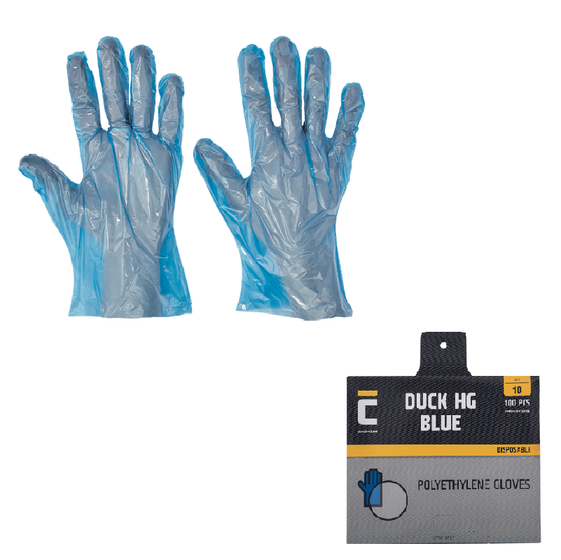 CERVA Jednorazové rukavice DUCK BLUE JR HG polyetylénové (1bal=100ks)
